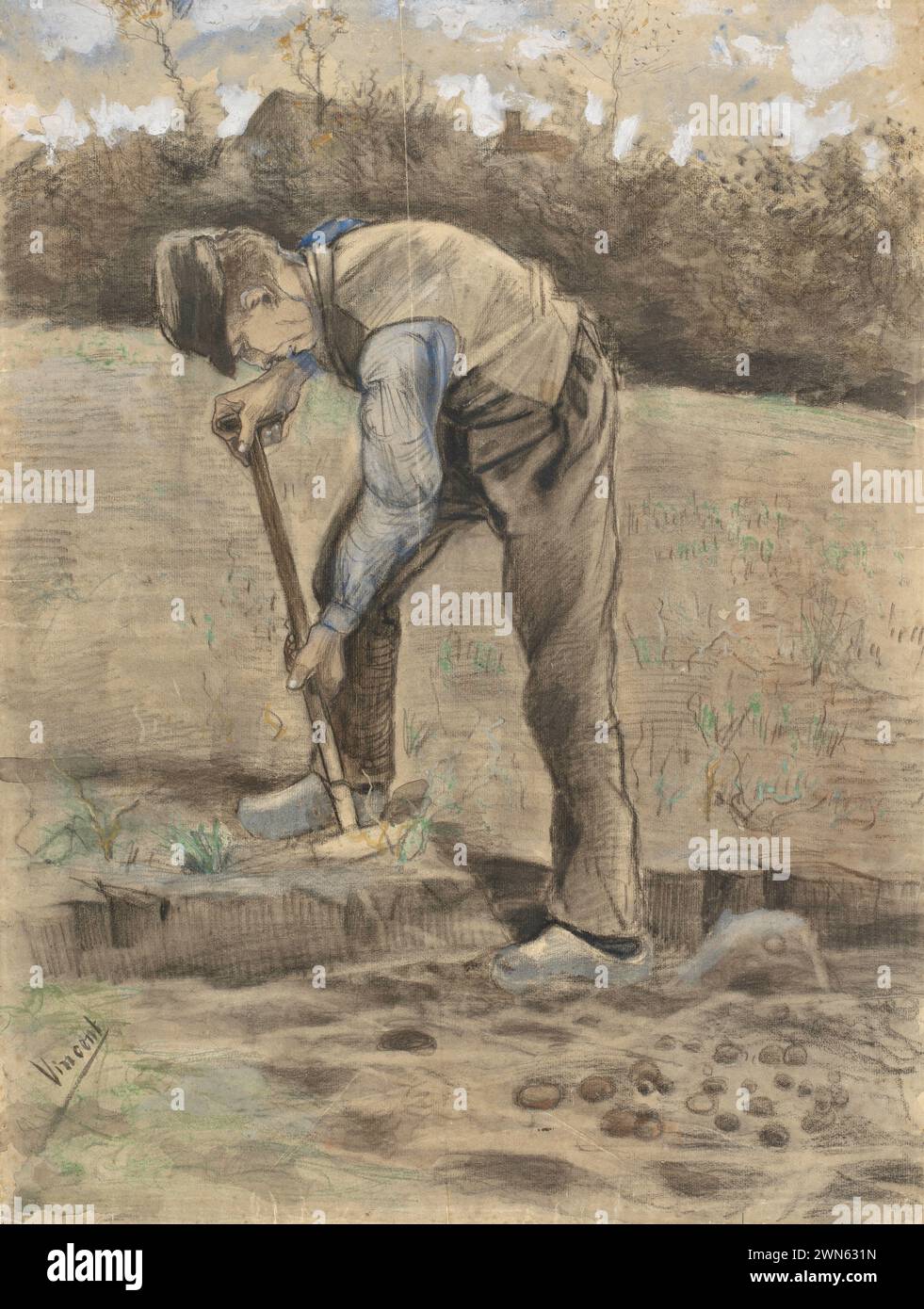 Van Gogh Vincent - Digger (1881) 02 Stock Photo - Alamy