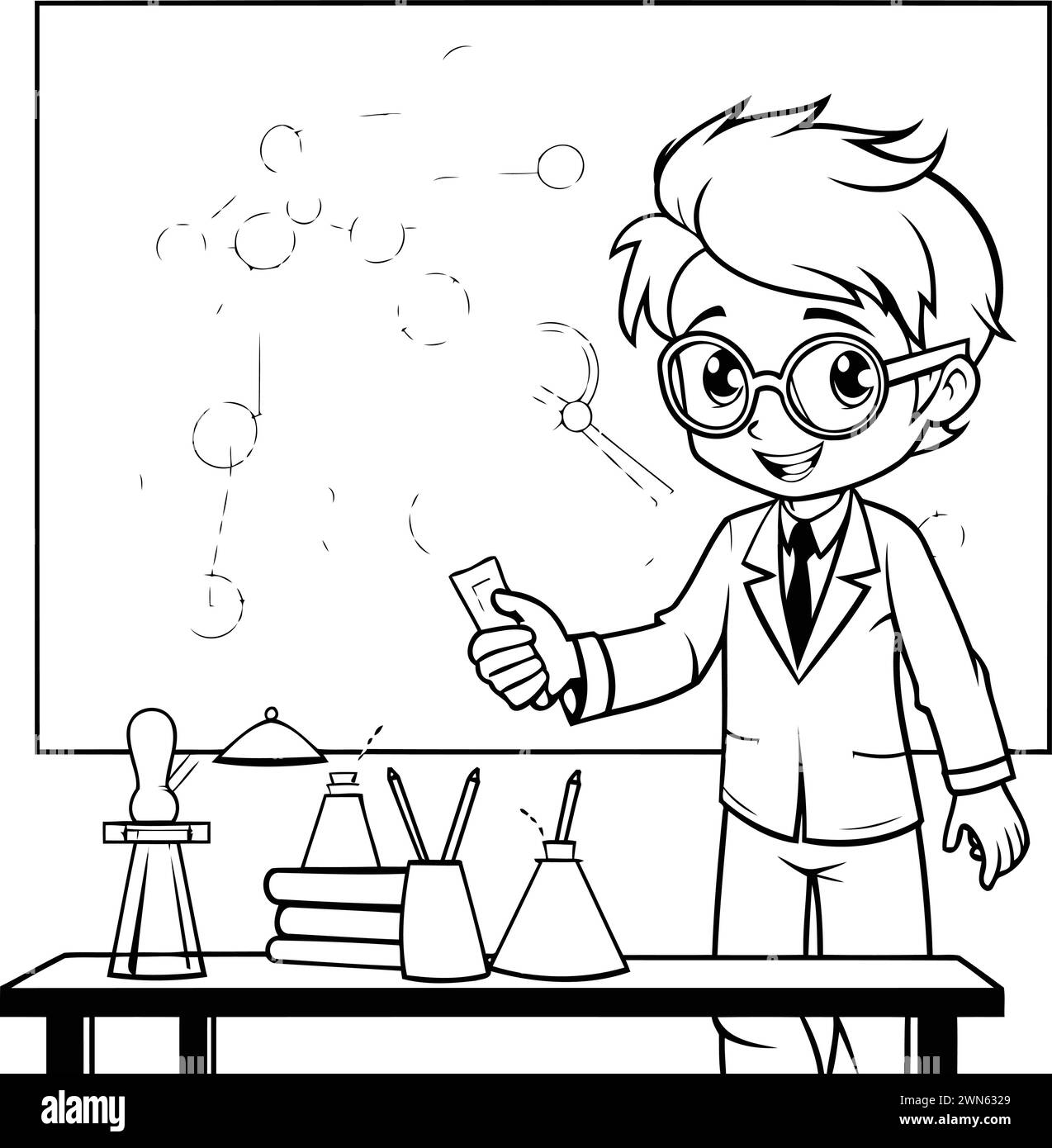 Black boy doing science Black and White Stock Photos & Images - Alamy