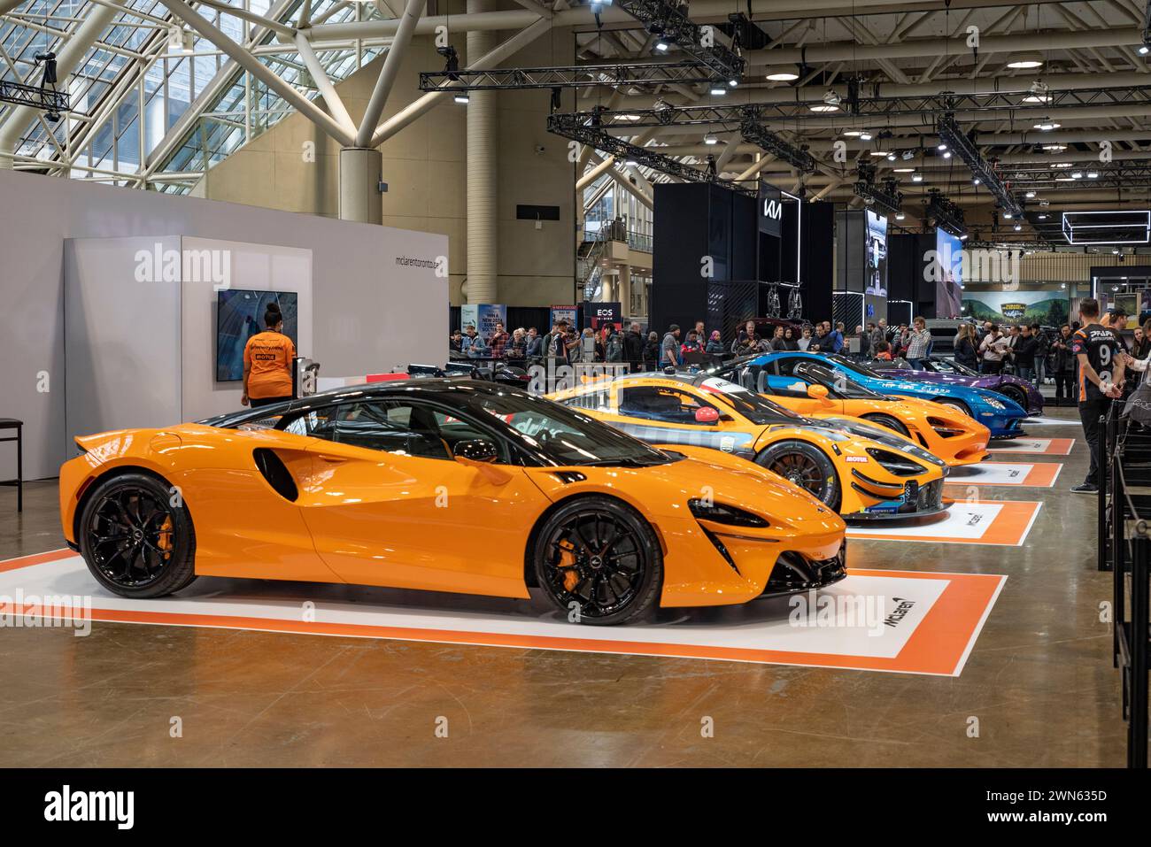 The expensive car on display at the car show exudes opulence and ...