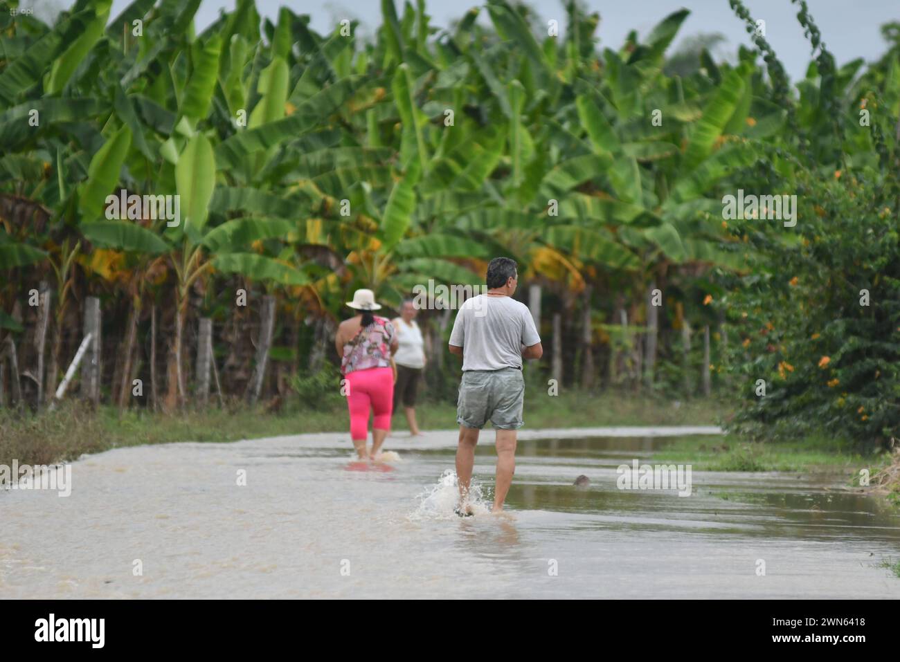 CHONE-INUNDACIONES-LLUVIAS Chone, 29 de febrero del 2024. Inundaciones ...