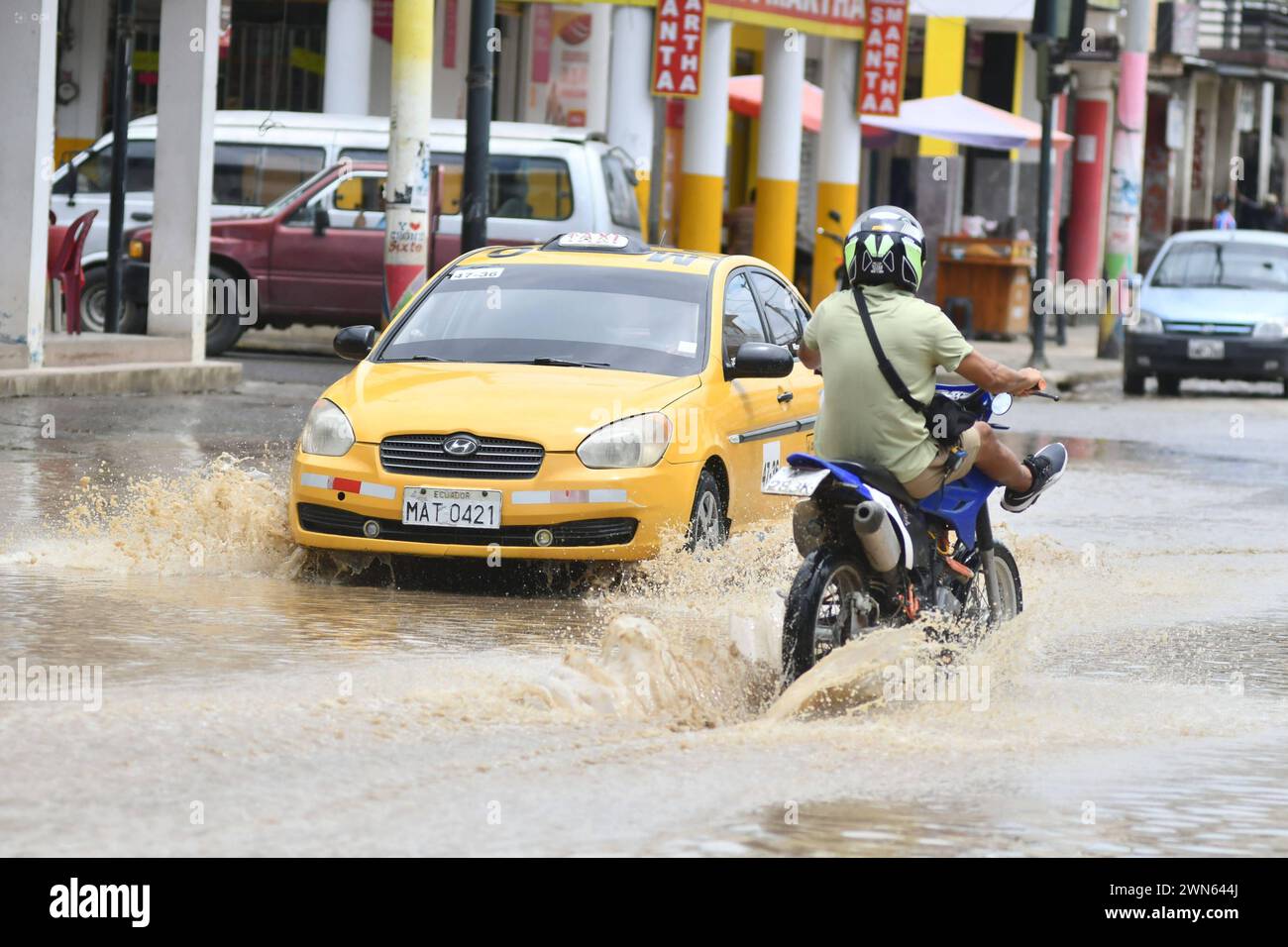 CHONE-INUNDACIONES-LLUVIAS Chone, 29 de febrero del 2024. Inundaciones ...