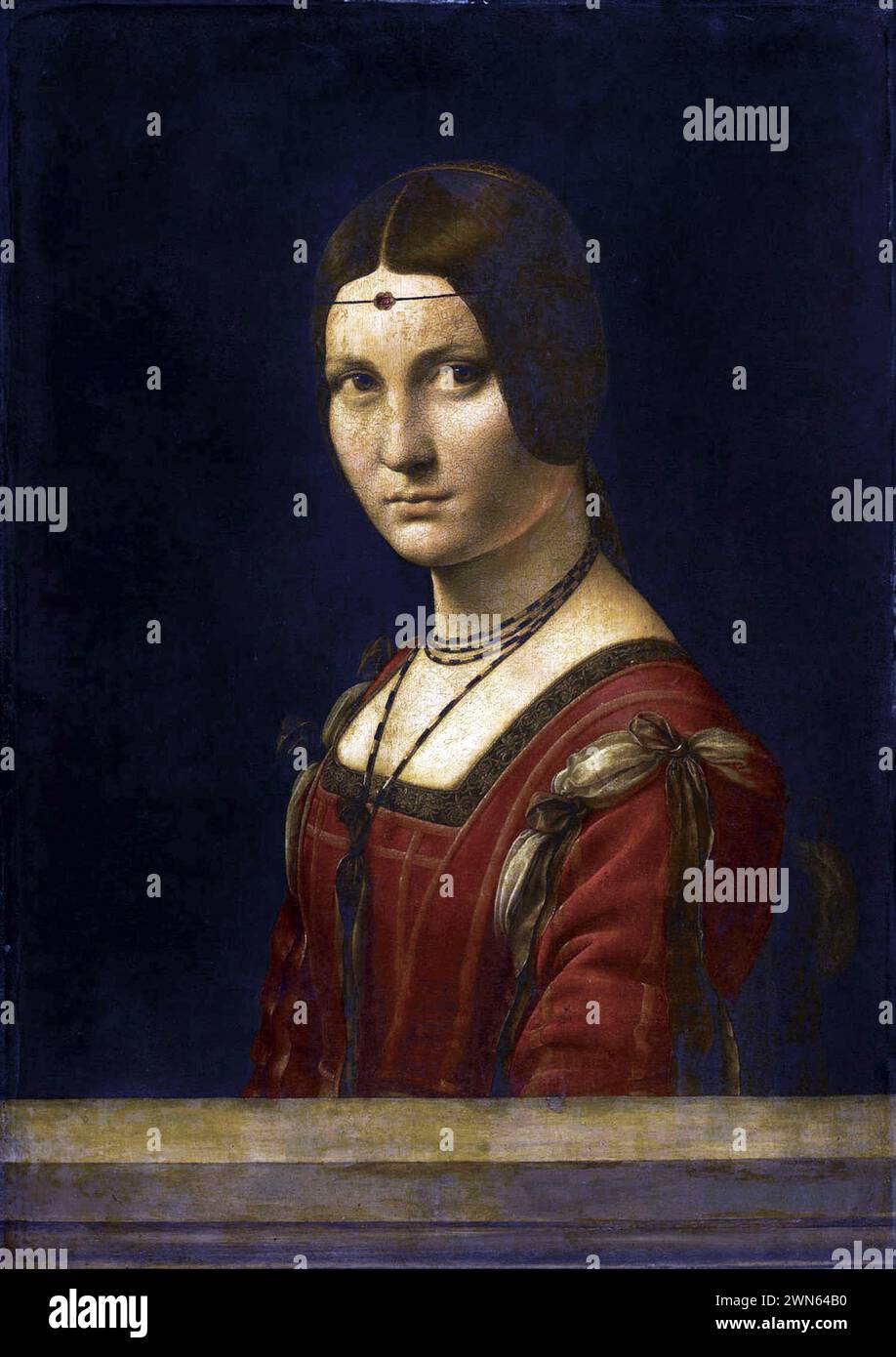 Leonardo da Vinci (attrib) - la Belle Ferroniere Stock Photo - Alamy