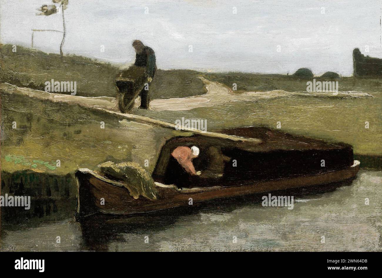 Van Gogh Vincent - Peat Boat With Two Figures (1883 Stock Photo - Alamy