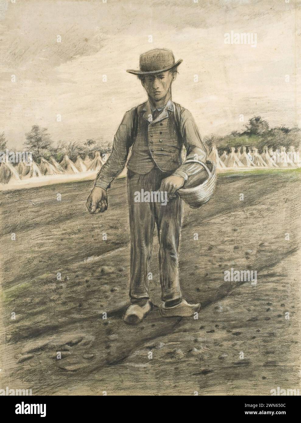 Van Gogh Vincent - Sower with basket (1881 Stock Photo - Alamy