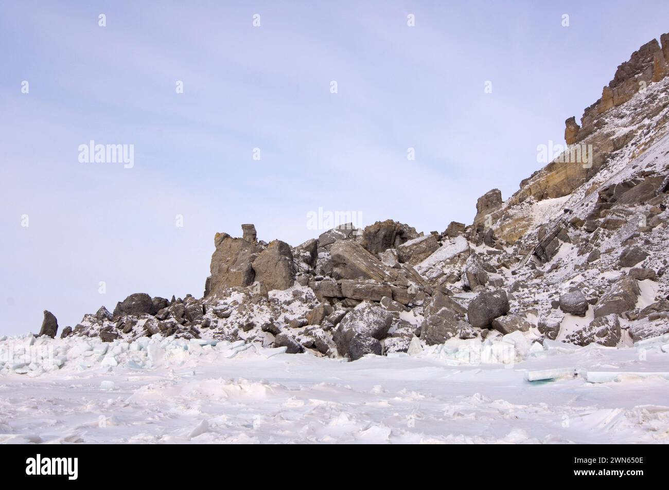 Cape Lisburne area high winds and cross sea currents western corner of ...