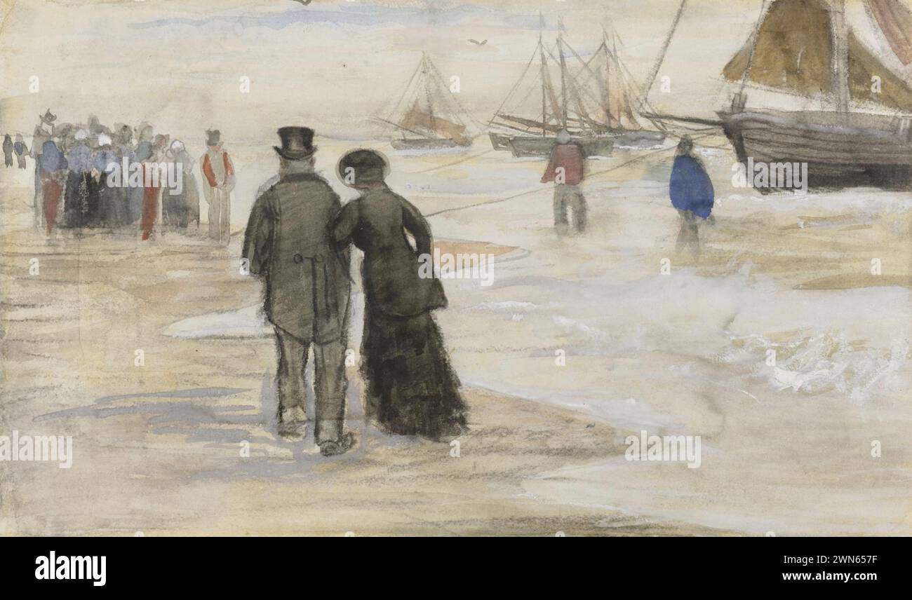 Van Gogh Vincent - The beach at Scheveningen (1882 Stock Photo - Alamy