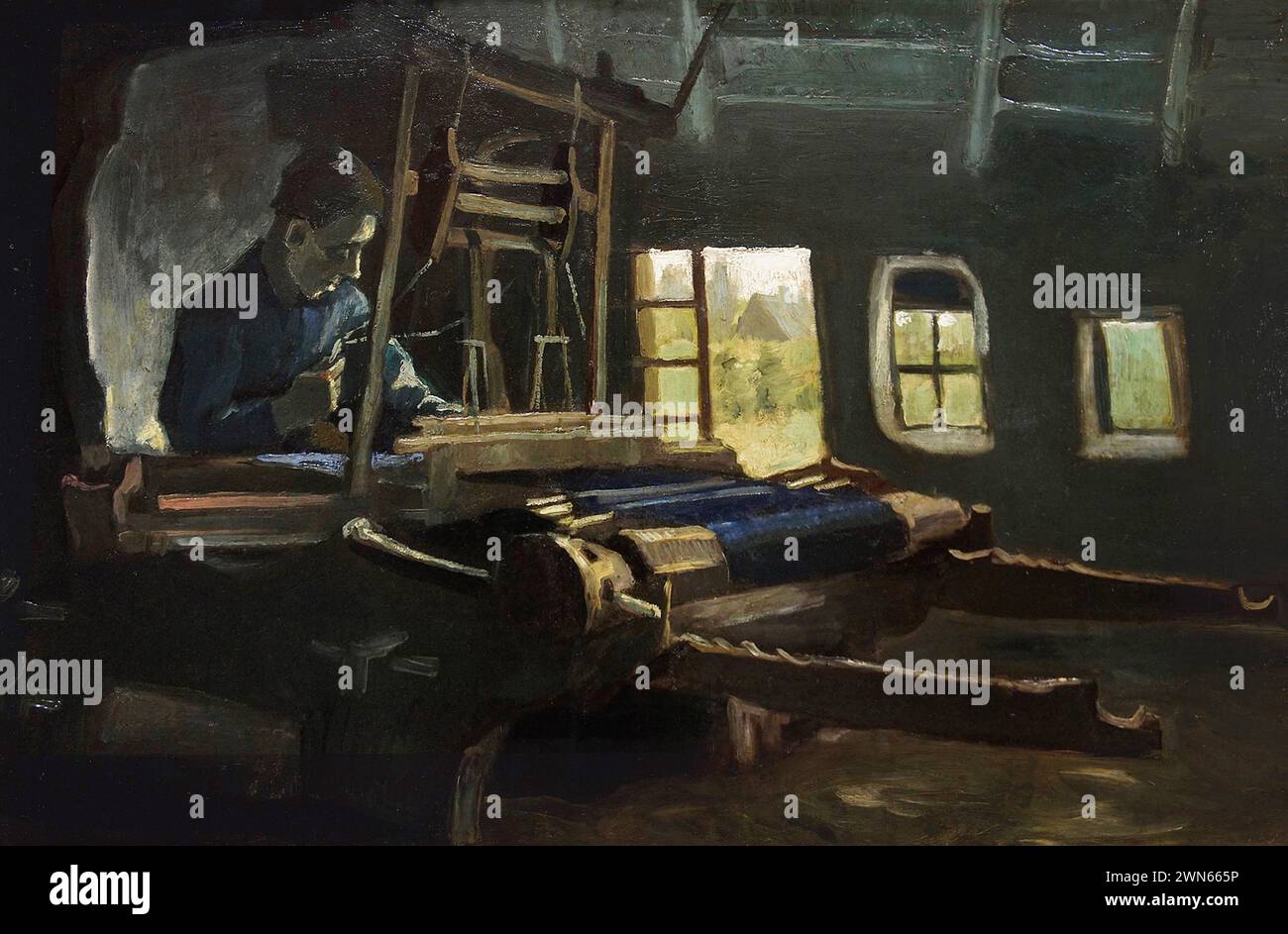 Van Gogh Vincent - Weaver, Interior with Three Small Windows (1884 ...