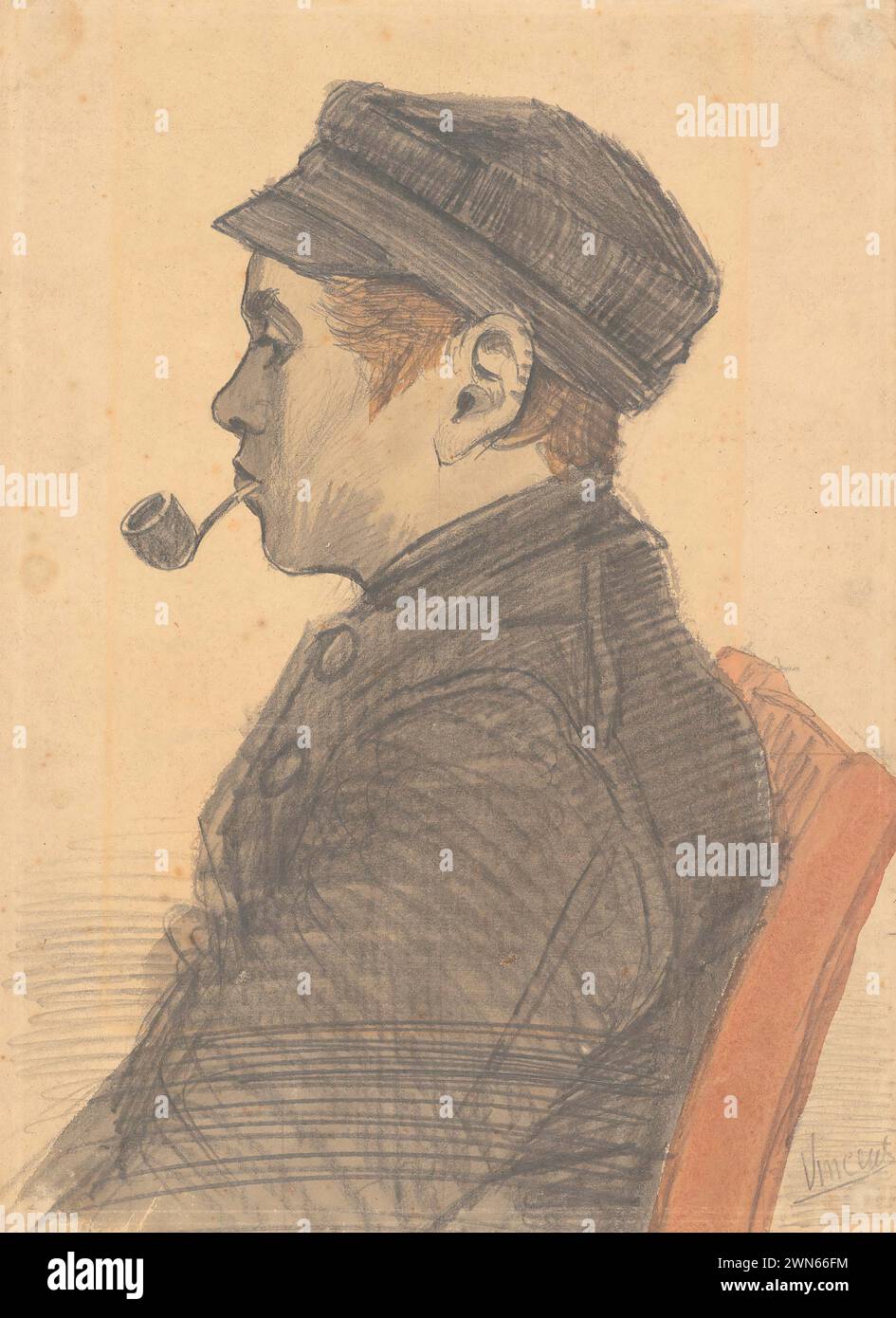 Van Gogh Vincent - Young Man with a Pipe (1884 Stock Photo - Alamy