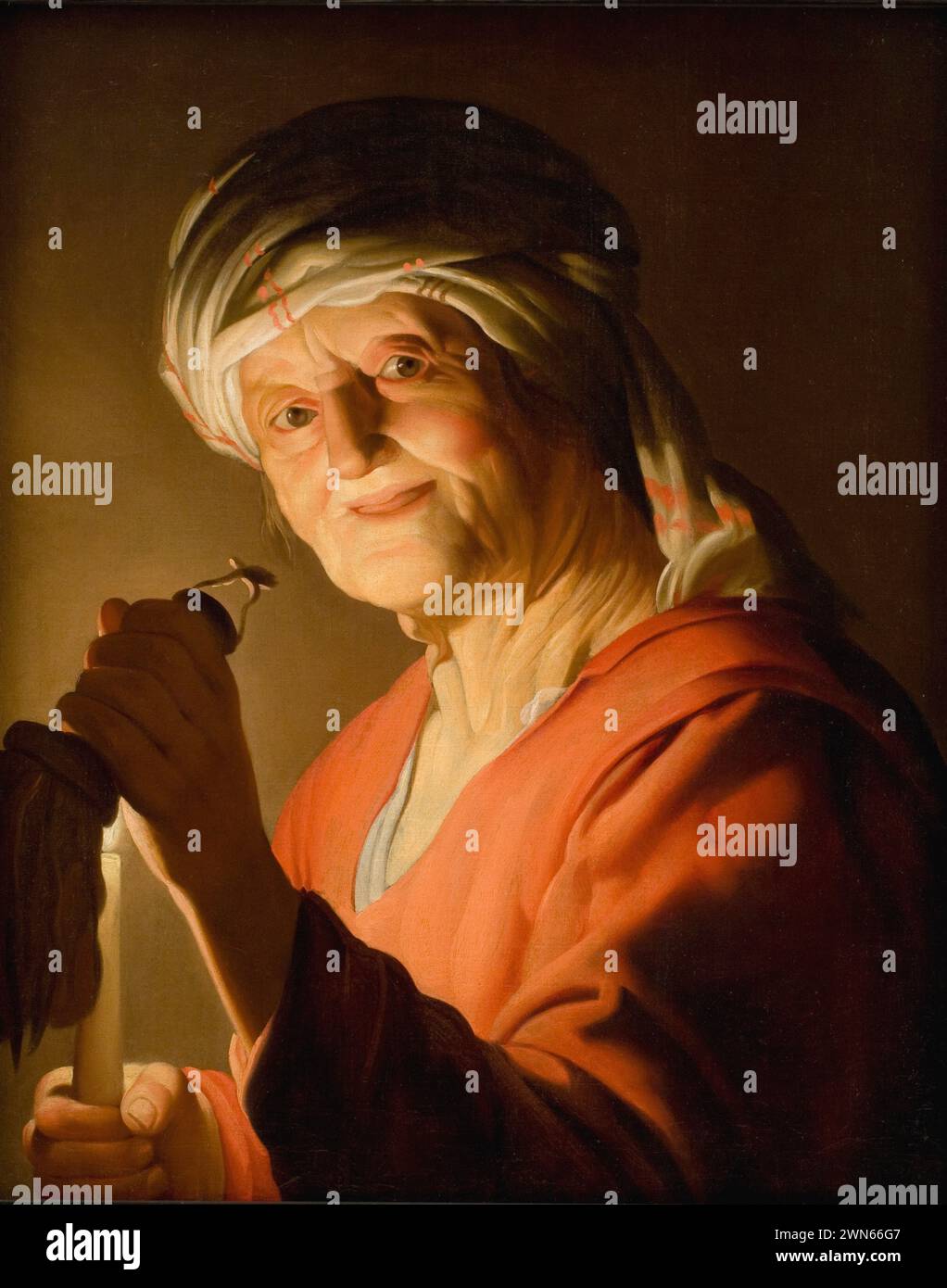 Van Honthorst Gerard (Gherardo delle notti) - An Old Woman (1623) (olio ...