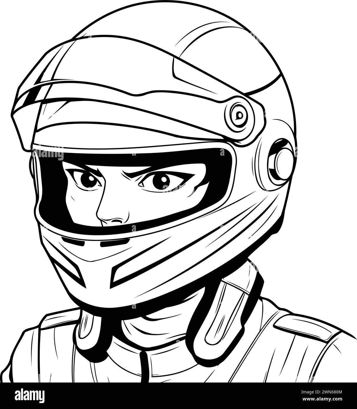 White motorcycle helmet Stock Vector Images - Alamy