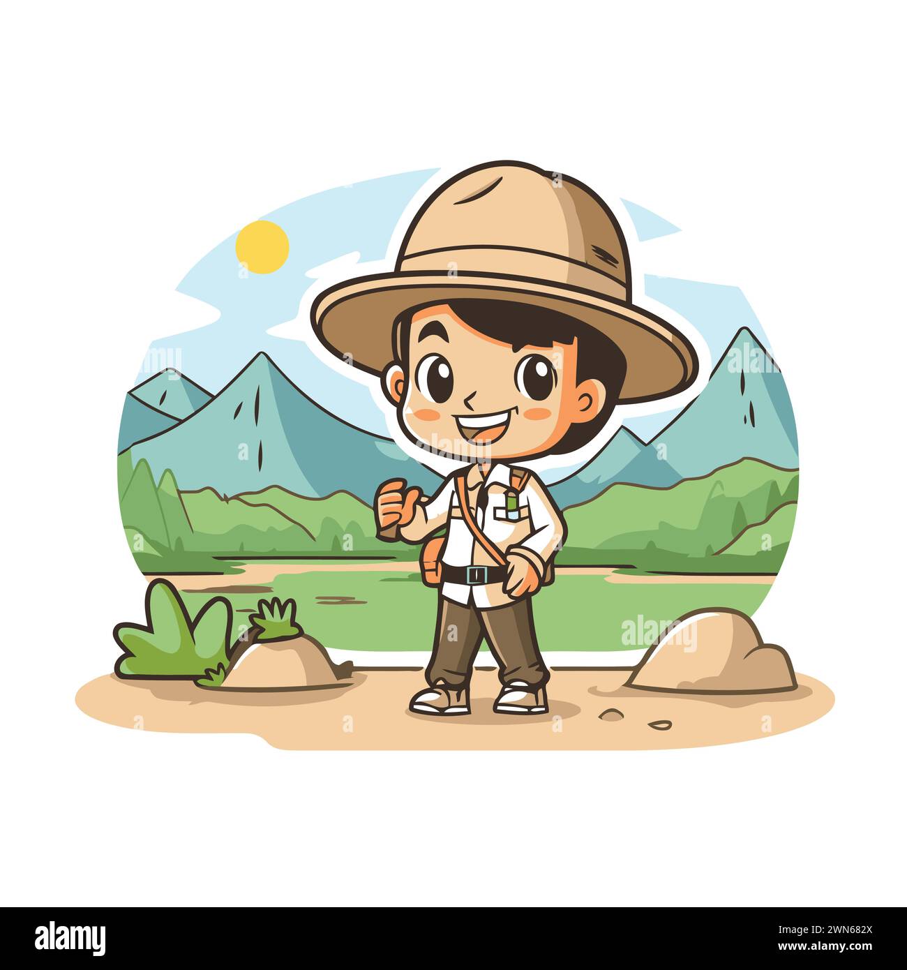 Boy scout hat Stock Vector Images - Alamy