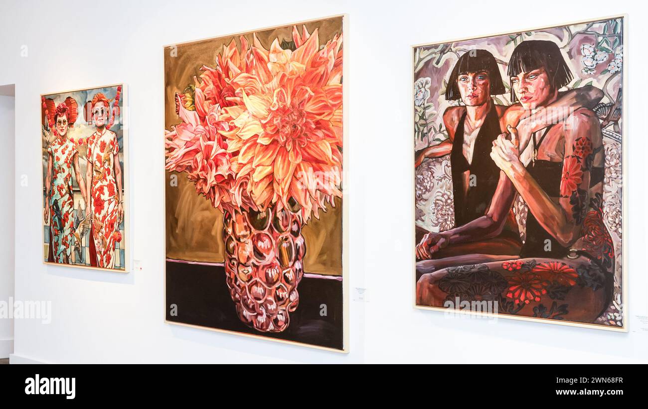 London, UK. 29th Feb, 2024. A range of works on display by Artist ...