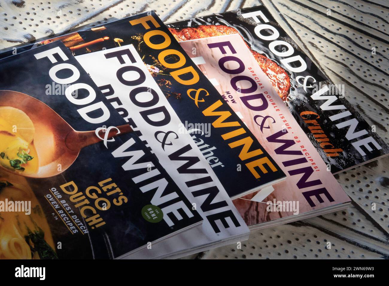 Food&Wine 2023-2024 monthly magazine covers, USA Stock Photo - Alamy