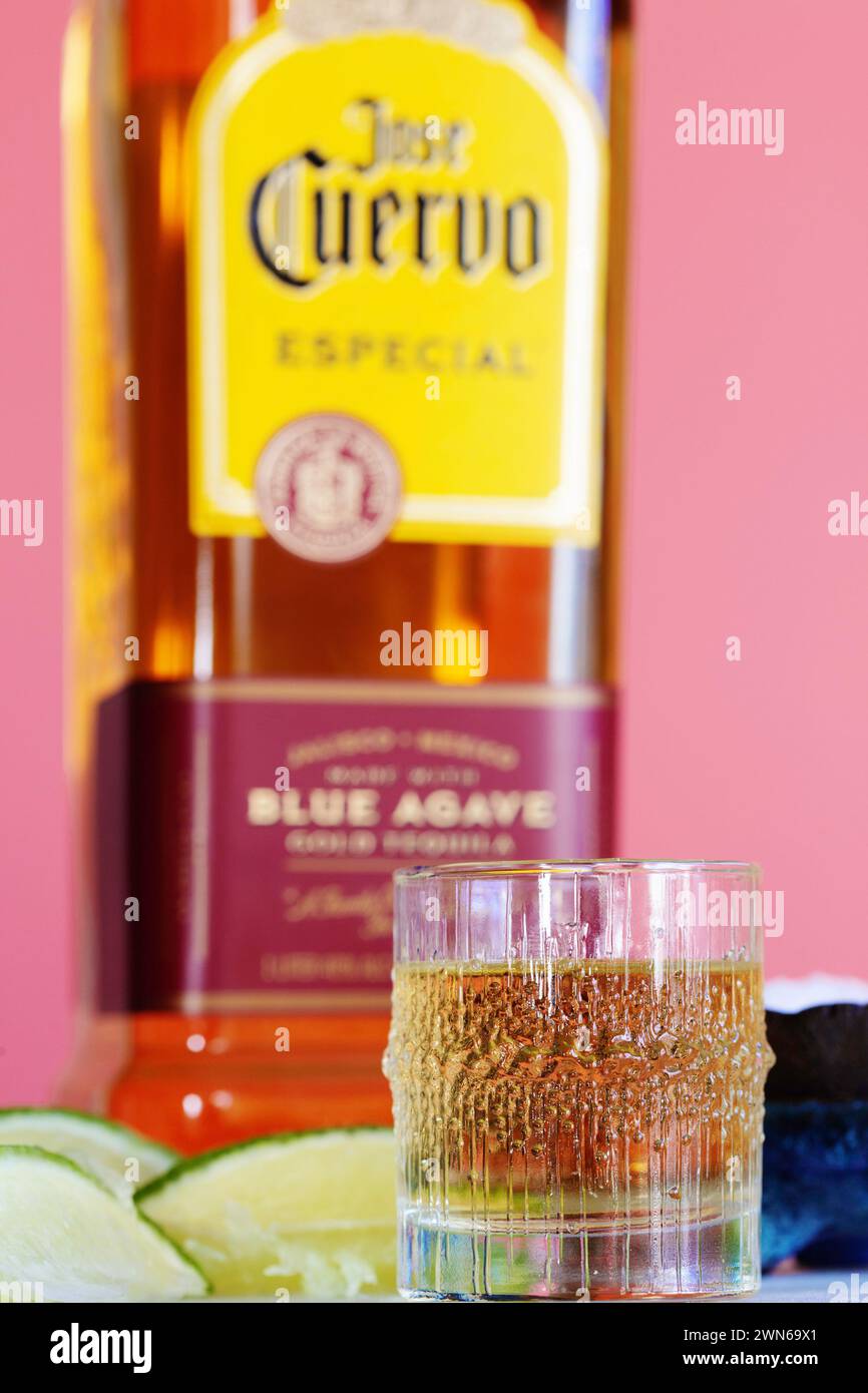 Jose Cuervo Tequila is excellent for making margarita cocktails, USA ...