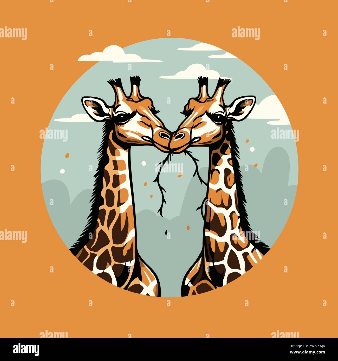 Giraffes cartoon Stock Vector Images - Alamy