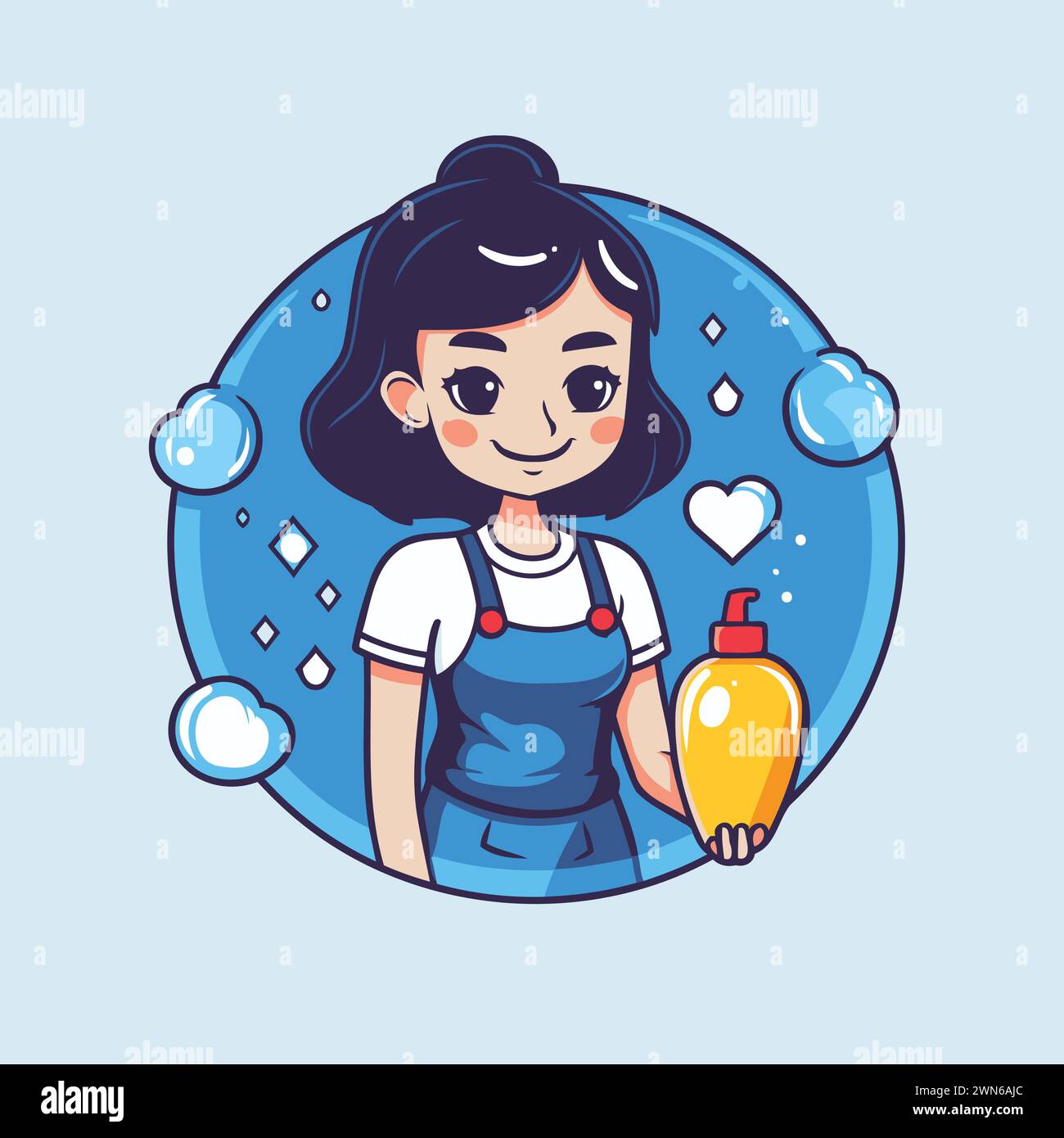 The wash lady Stock Vector Images - Alamy