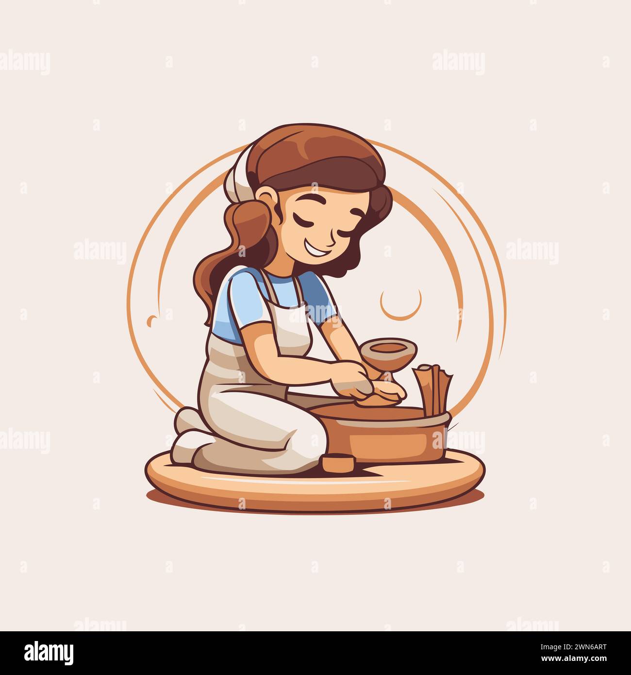 Wheel pottery Stock Vector Images - Alamy