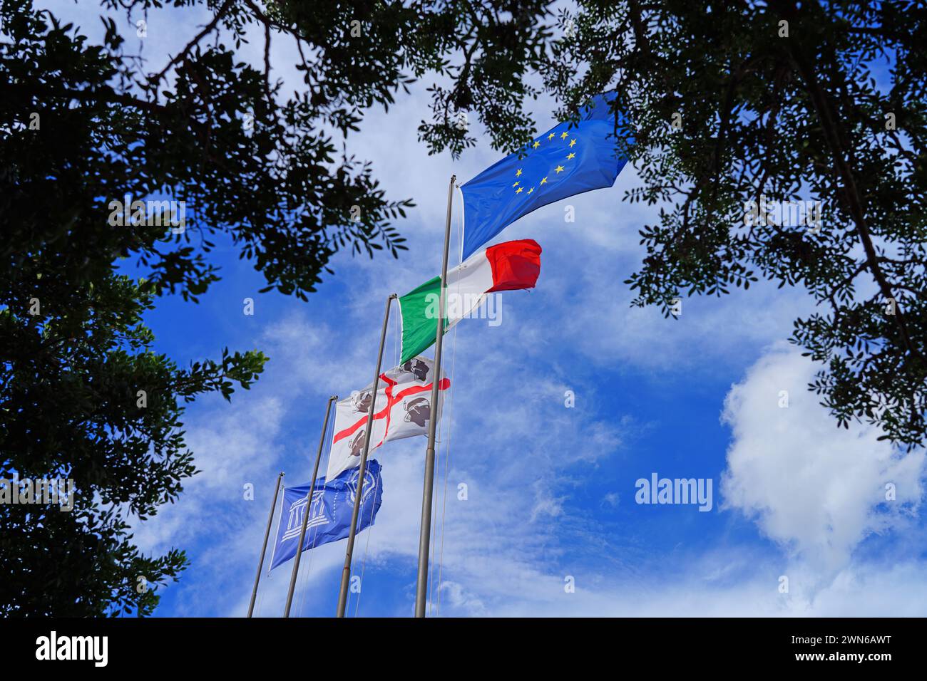 BARUMINI, ITALY -19 OCT 2023- View of Su Nuraxi di Barumini in Sardinia ...