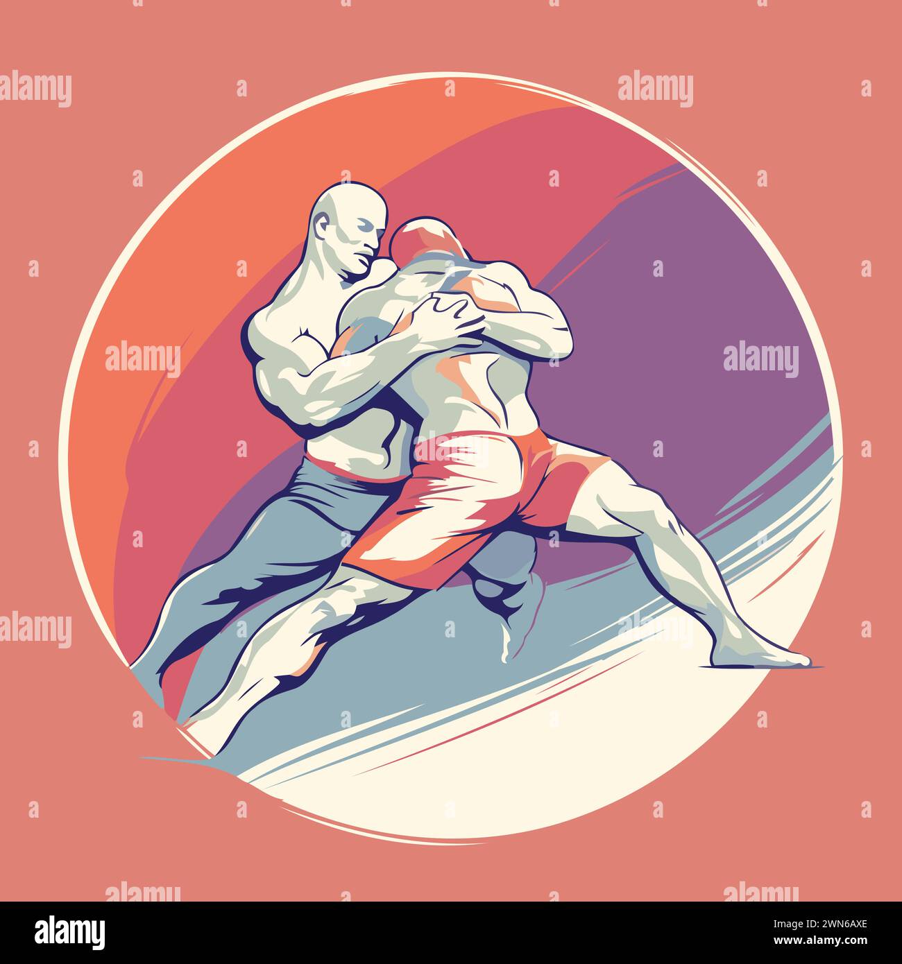 Kickboxing match Stock Vector Images - Alamy