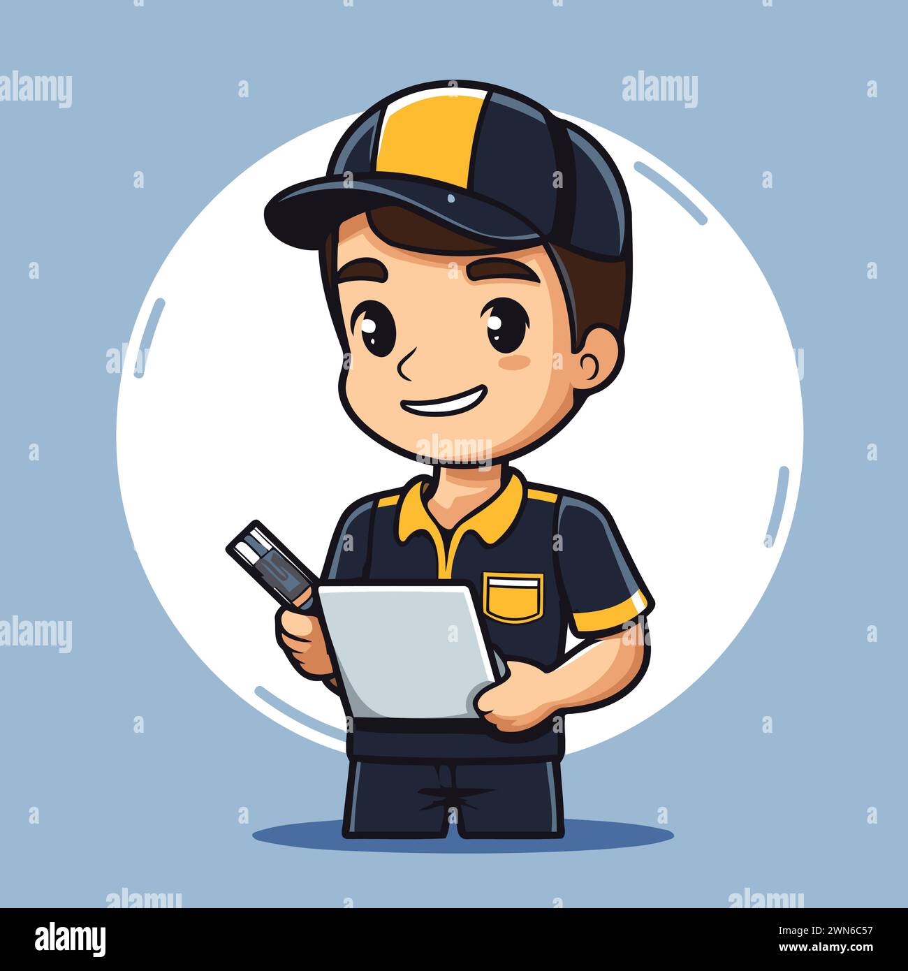 Cartoon security guard hi-res stock photography and images - Alamy