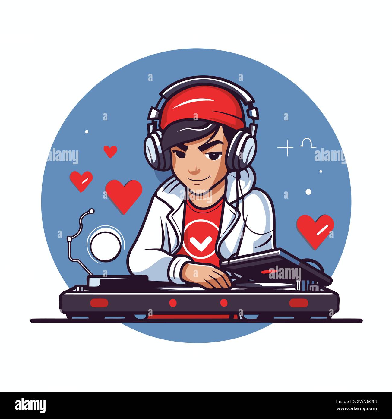 Dj mixer cartoon Cut Out Stock Images & Pictures - Alamy