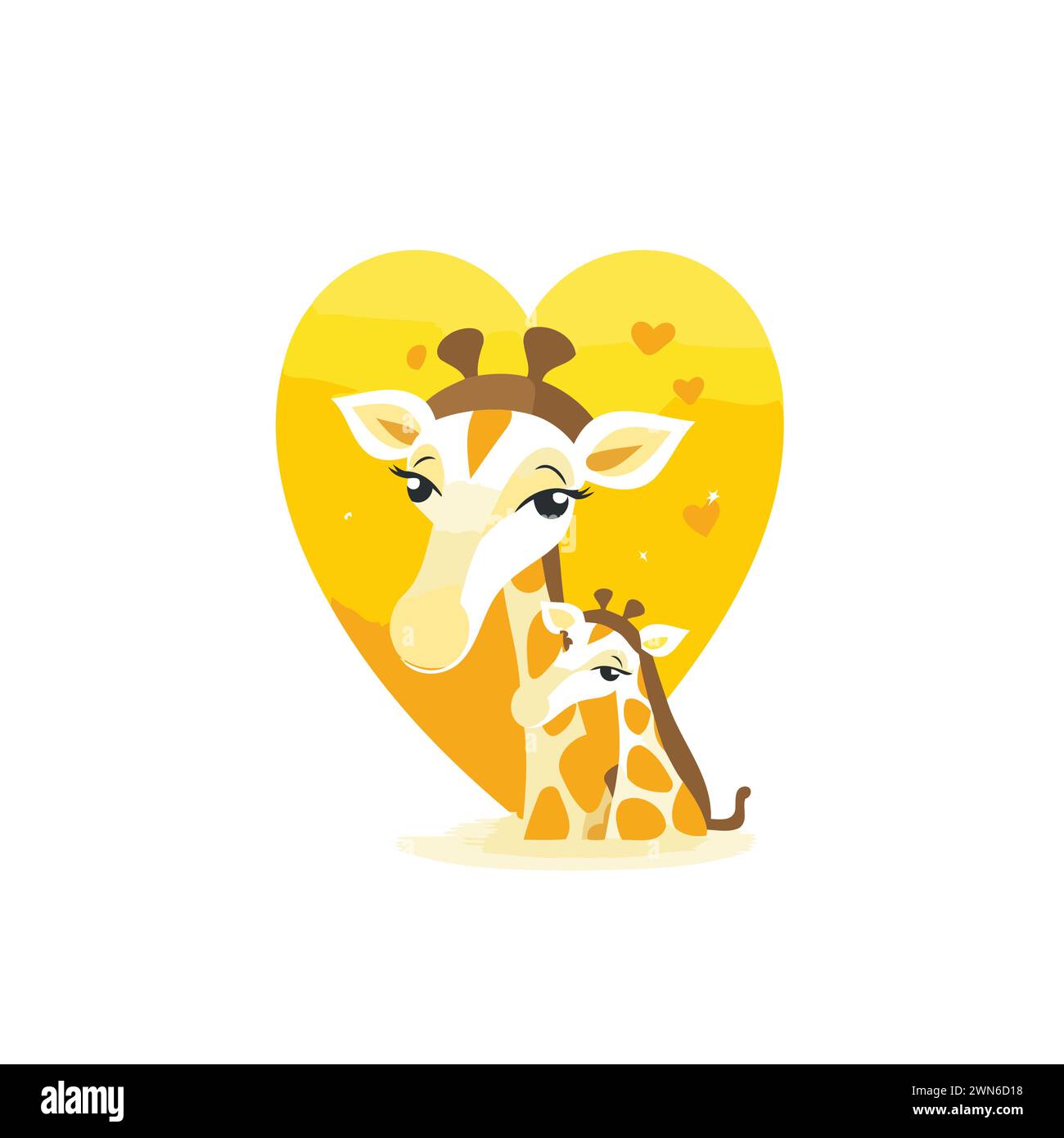 Giraffe in love Stock Vector Images - Alamy