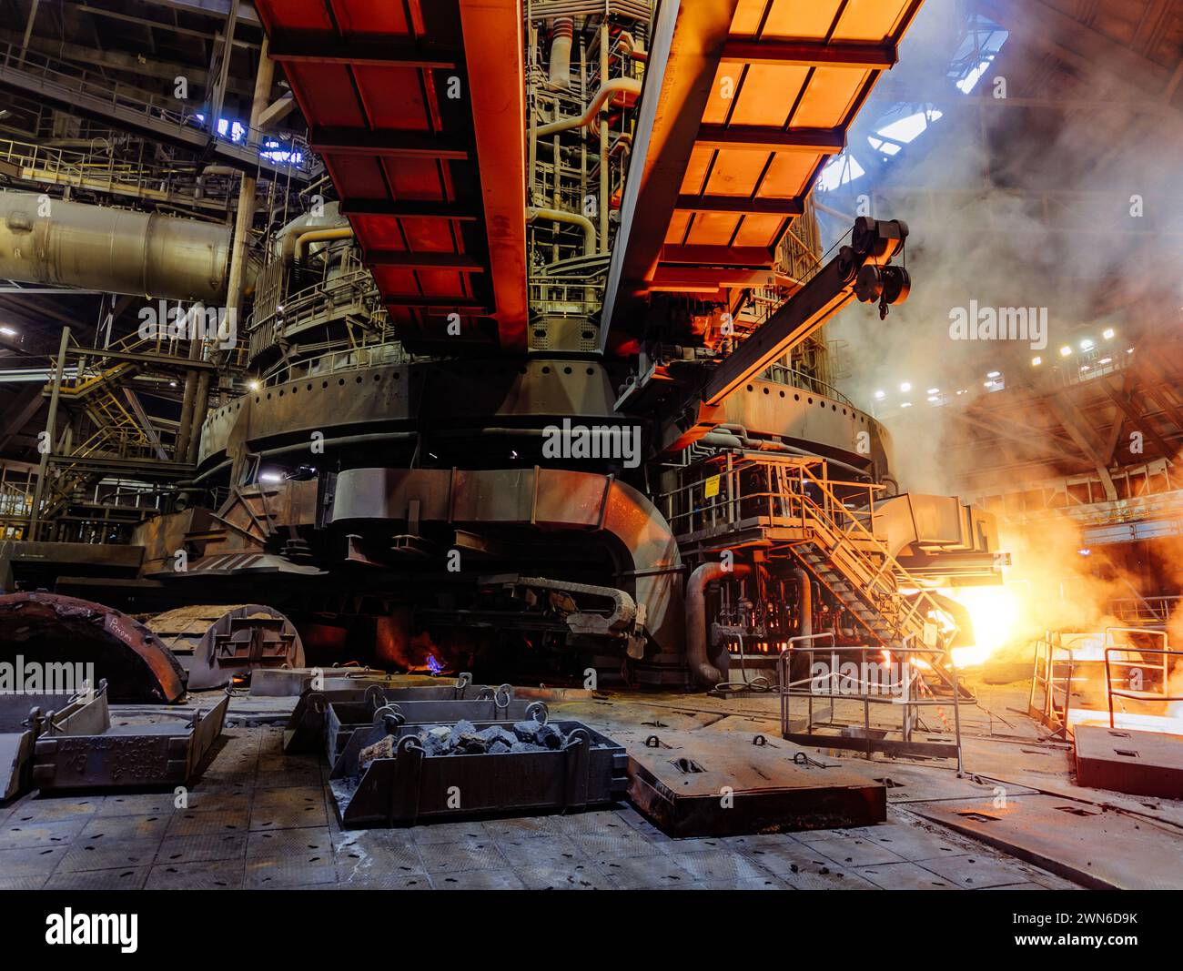 Large electric blast furnace in metallurgical factory Stock Photo - Alamy