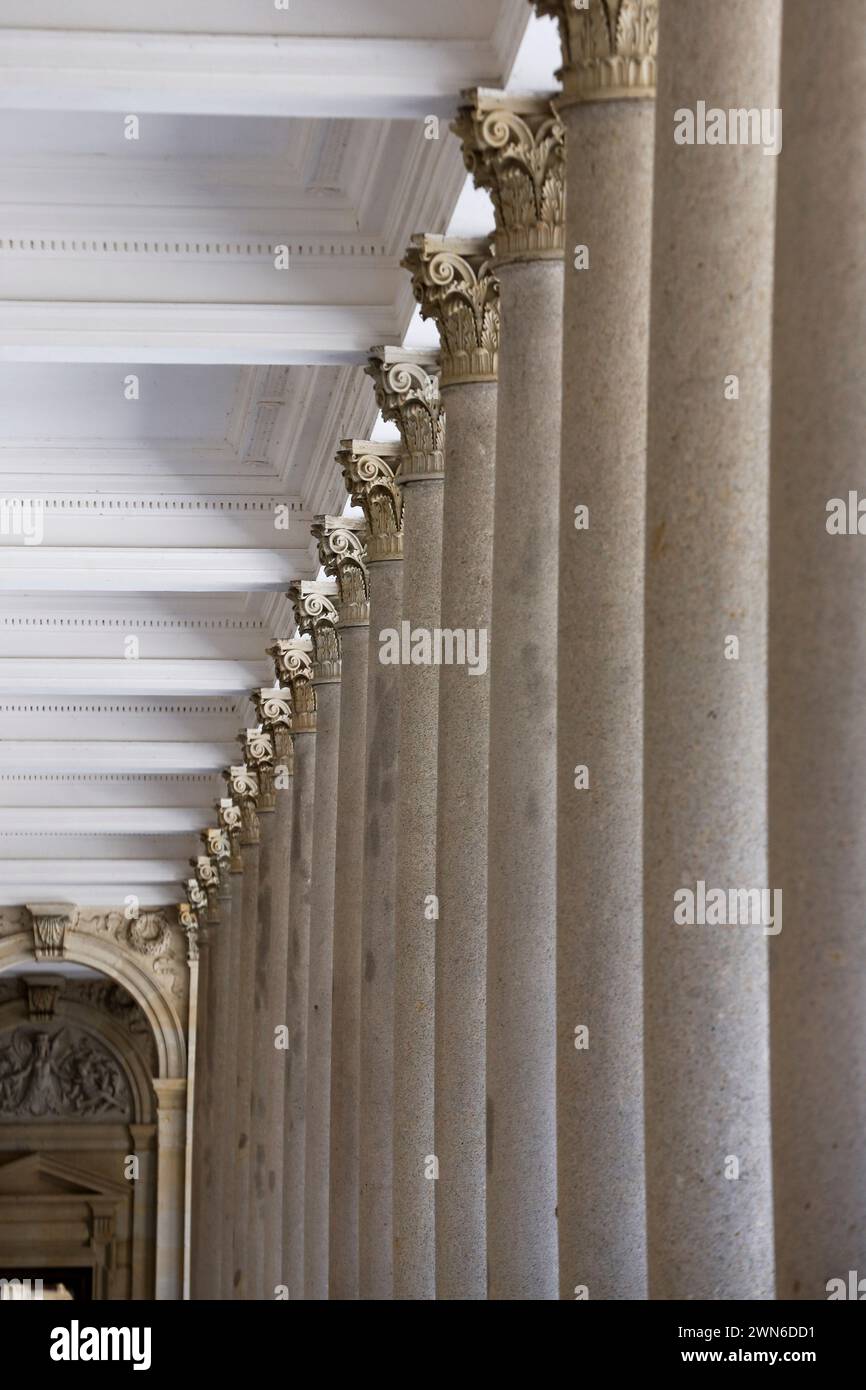 Mill Colonade, Neo-Renaissance structure with Corinthian columns in spa ...