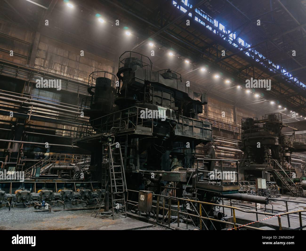Rolled metal factory. Continuous hot rolling mill Stock Photo - Alamy
