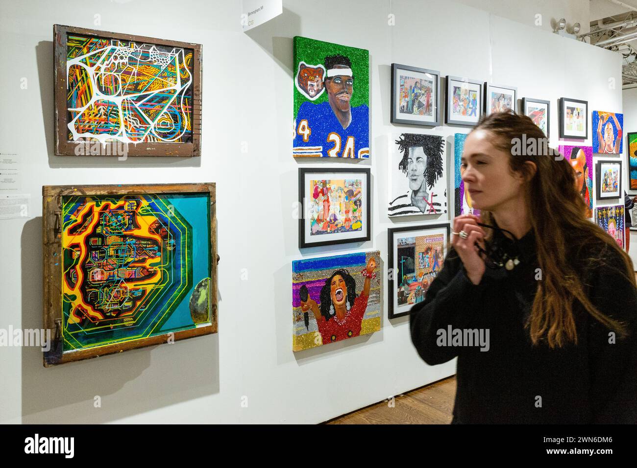New York, NY, USA. 29th Feb, 2024. The Outsider Art Fair opened at the Metropolitan Pavilion ...