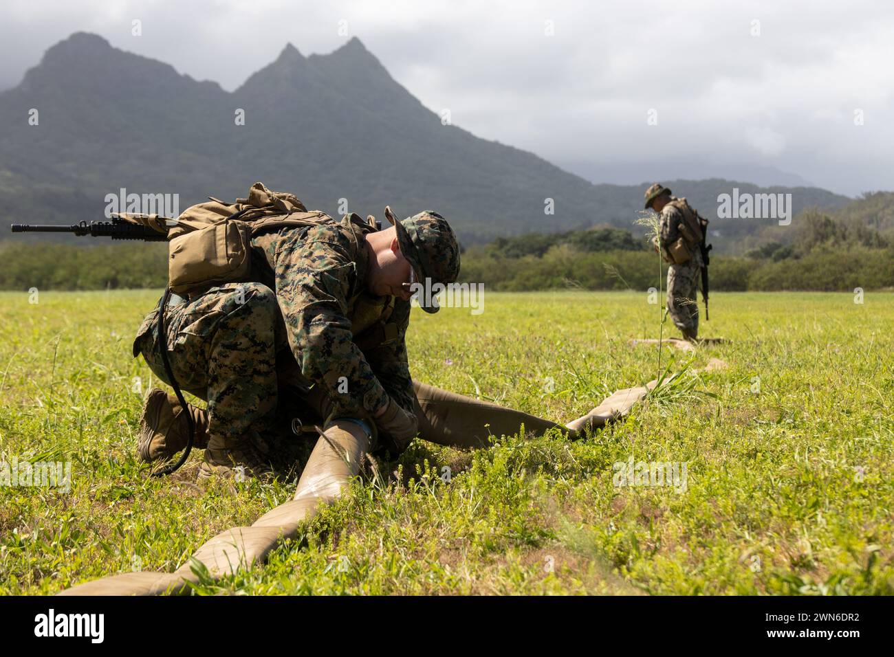 U.S. Marines with Airfield Operations Company, Marine Wing Support ...
