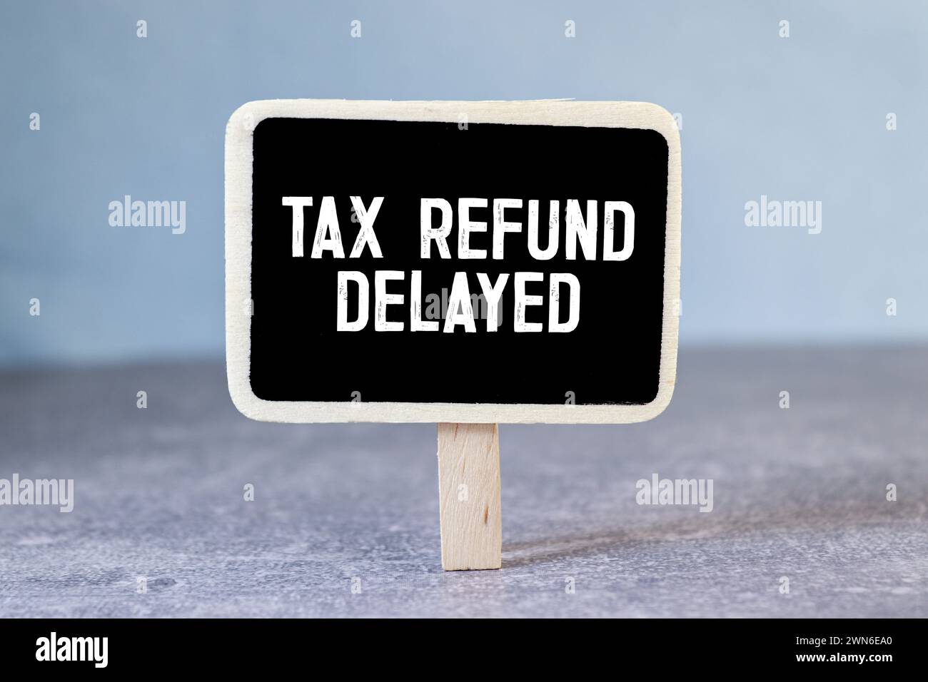 Sticky note with the text Tax Refund Delayed on Income Tax form ...