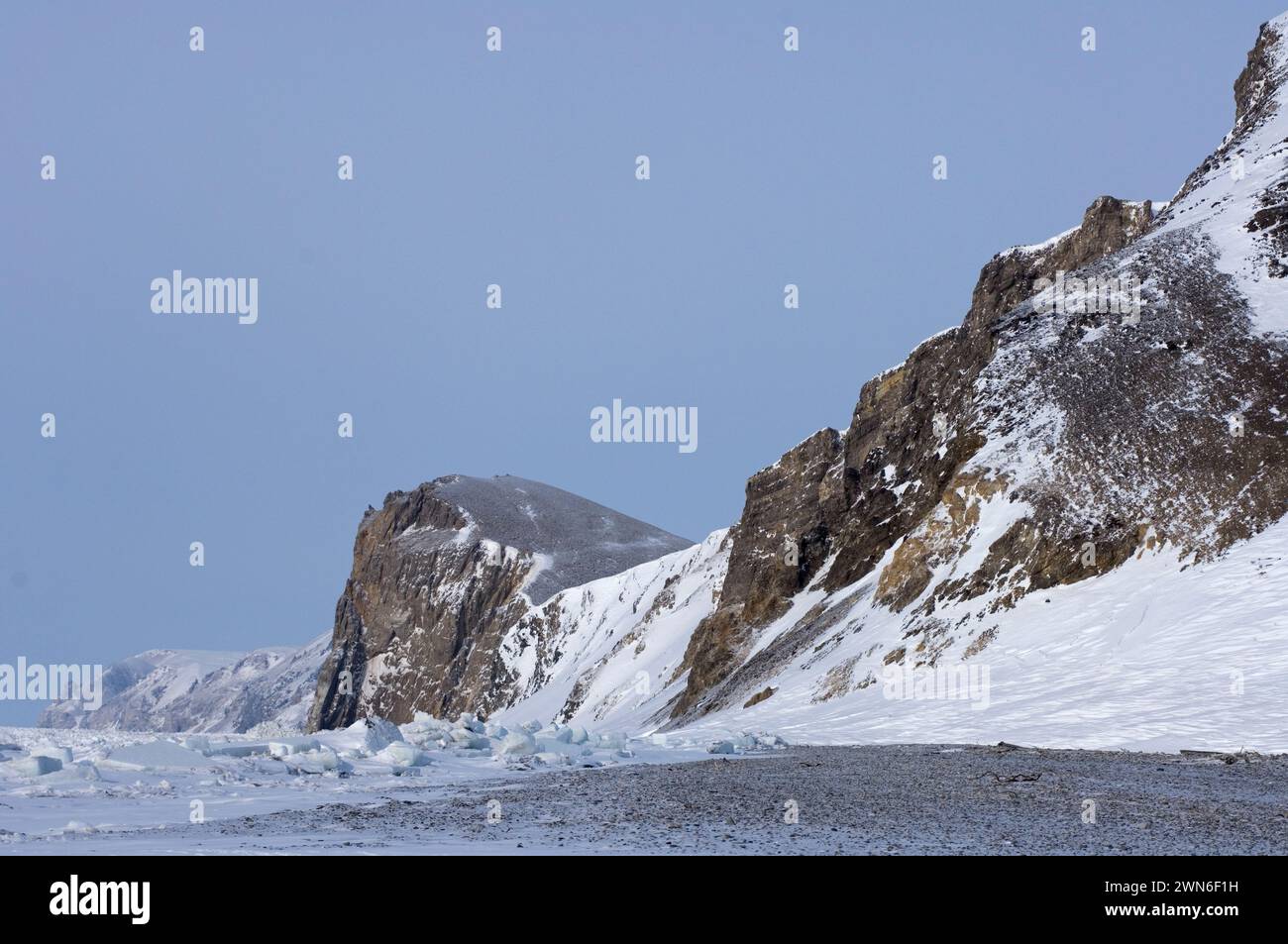 Cape Lisburne area high winds and cross sea currents western corner of ...