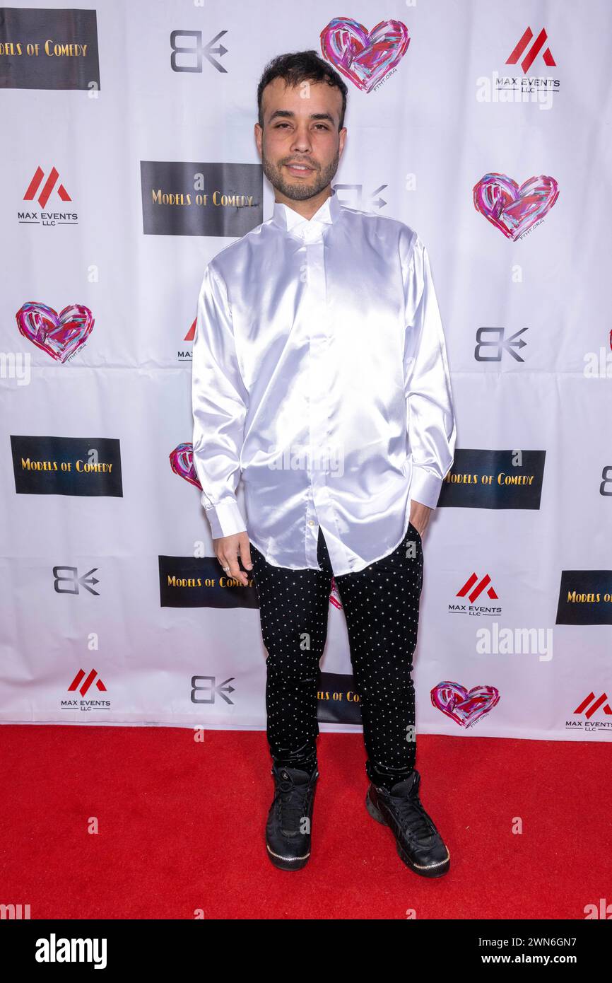 Beverly Hills, USA. 28th Feb, 2024. Fashion Designer Aaron Gomez ...