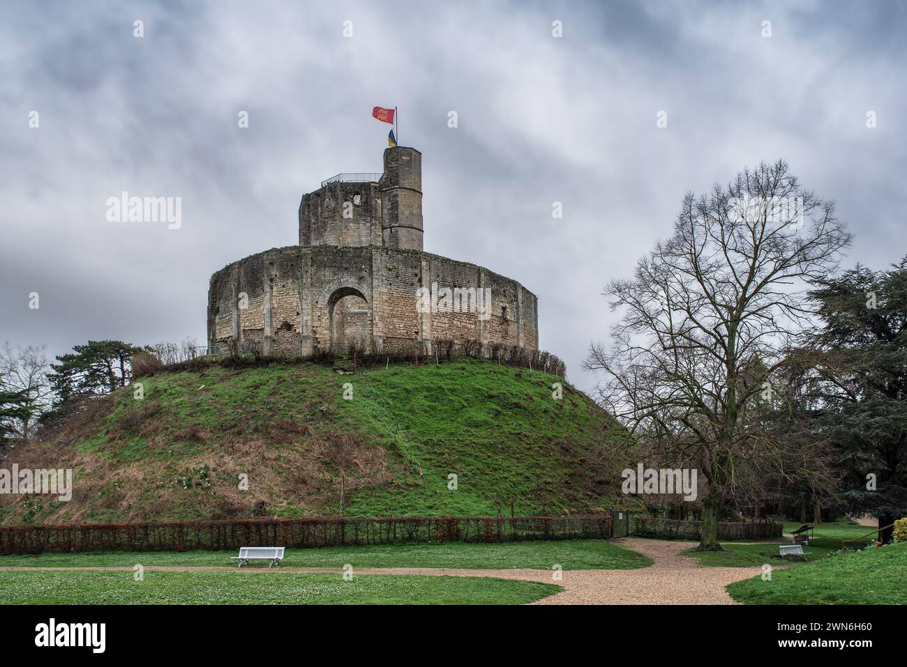 Ancient medieval castle in the town of Gisors in Normandy, France Stock ...