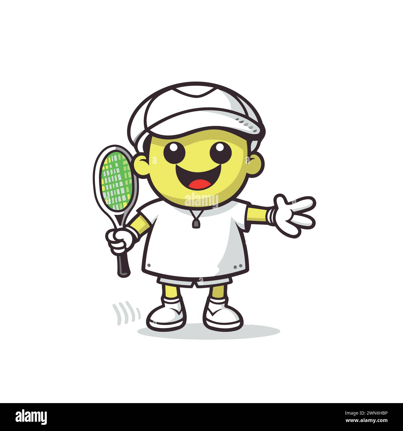 Vector illustration cartoon tennis player hi-res stock photography and ...