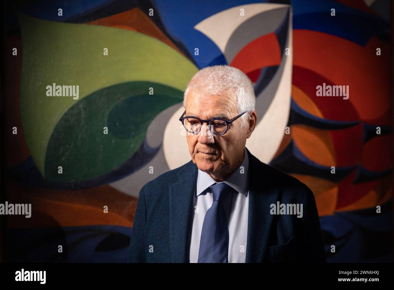 Rome, Italy. 29th Feb, 2024. Italian historian Mauro Canali, curator of ...