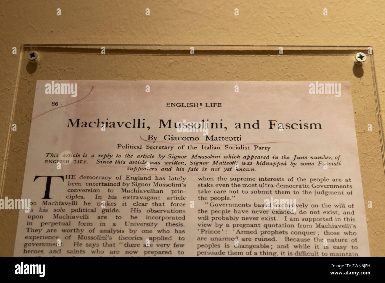 Matteotti giacomo mussolini hi-res stock photography and images - Alamy