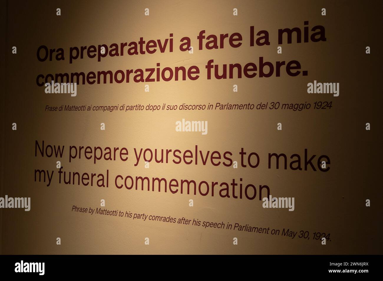 Rome, Italy. 29th Feb, 2024. Detail of the exhibition "GIACOMO ...