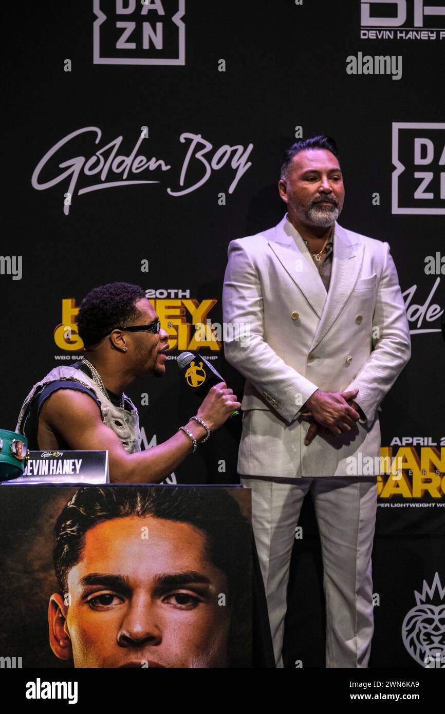 Los Angeles, California, USA. 29th Feb, 2024. WBC Super Lightweight ...