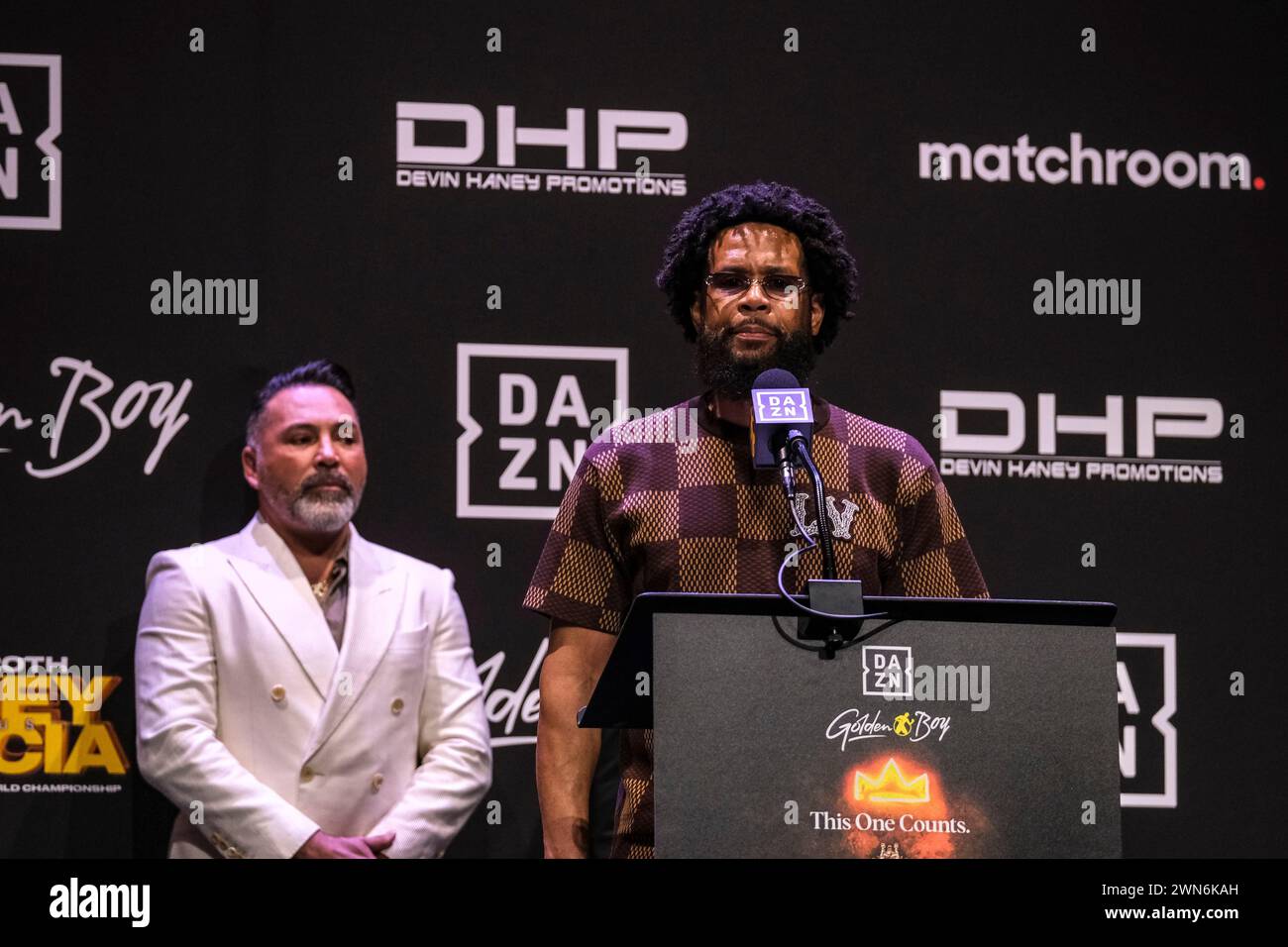 Los Angeles, California, USA. 29th Feb, 2024. Bill Haney father/trainer ...