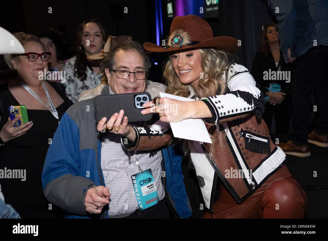 Lainey Wilson is seen during Country Radio Seminar on Thursday, Feb. 29 ...