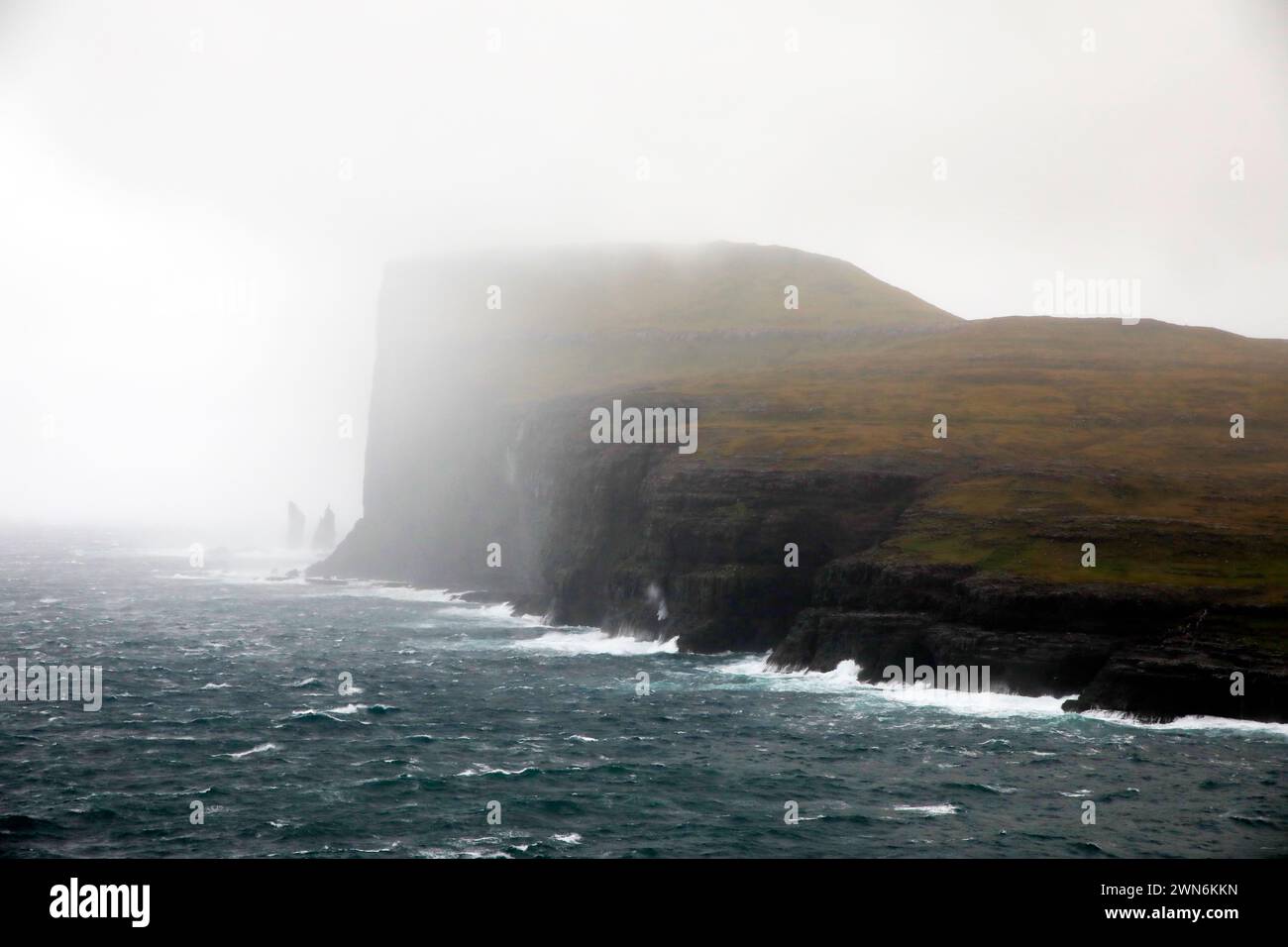 Panoramic view of the beautiful scenery of the Faroe islands Stock ...