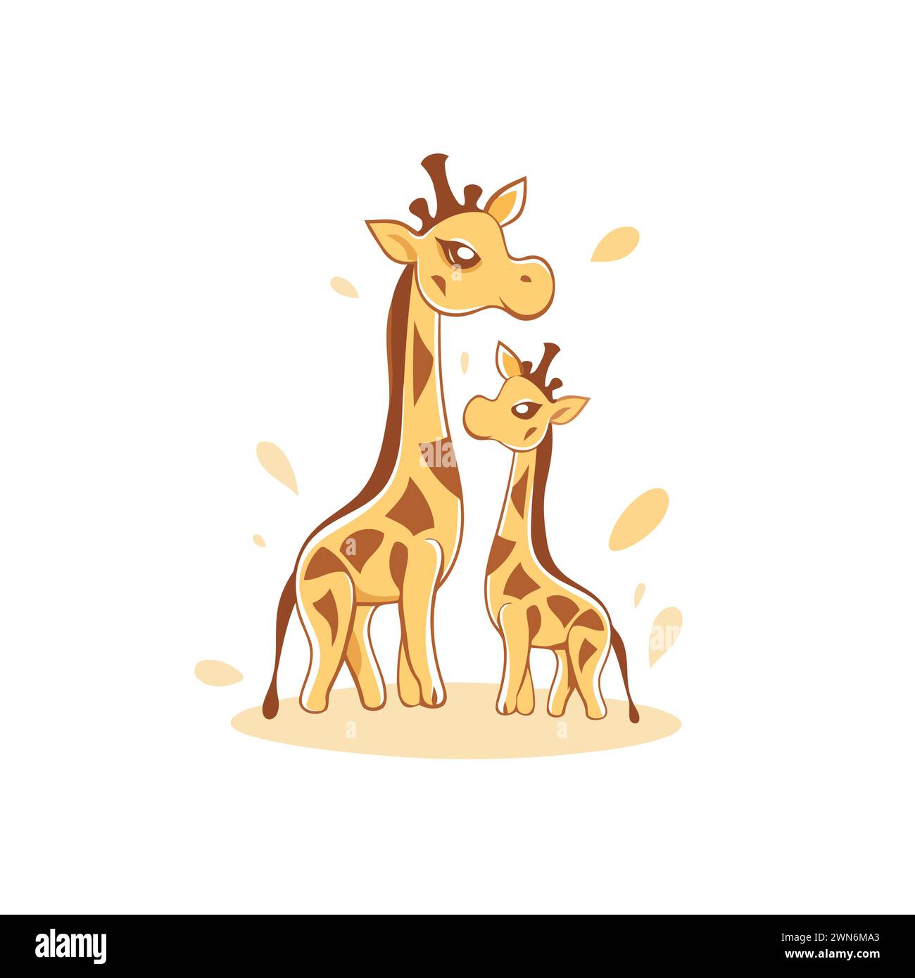 Cartoon giraffe family Stock Vector Images - Alamy