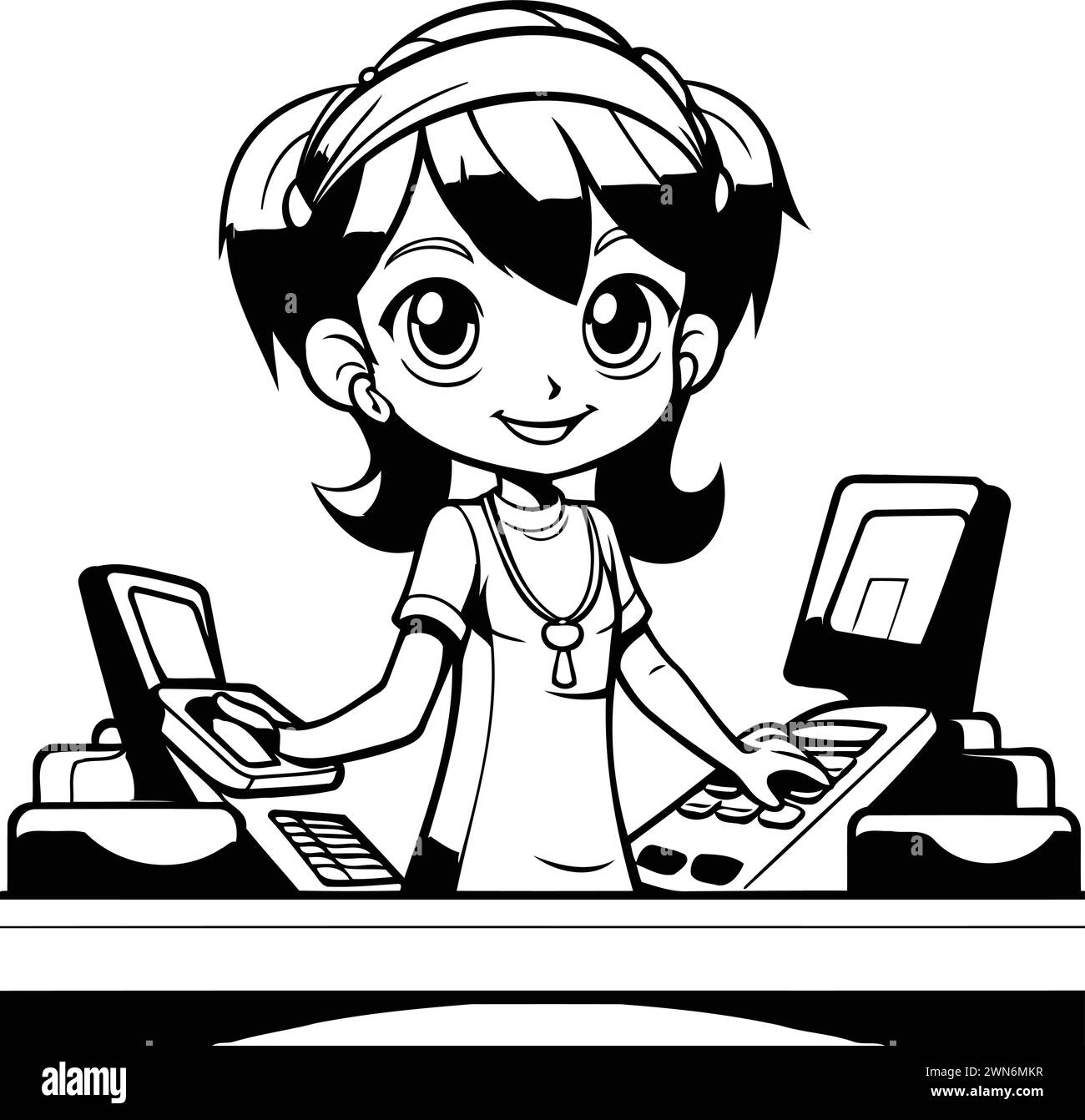 Computer games drawing illustration Stock Vector Images - Alamy