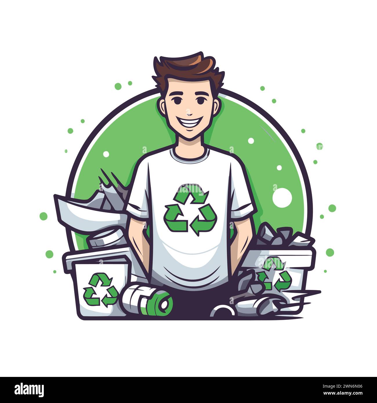 Garbage man cartoon hi-res stock photography and images - Alamy