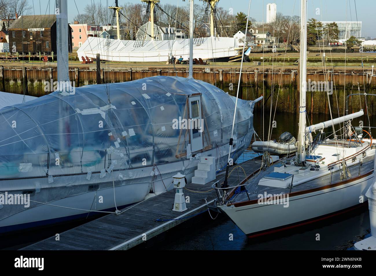 Plastic sailing boat cover hi-res stock photography and images - Alamy