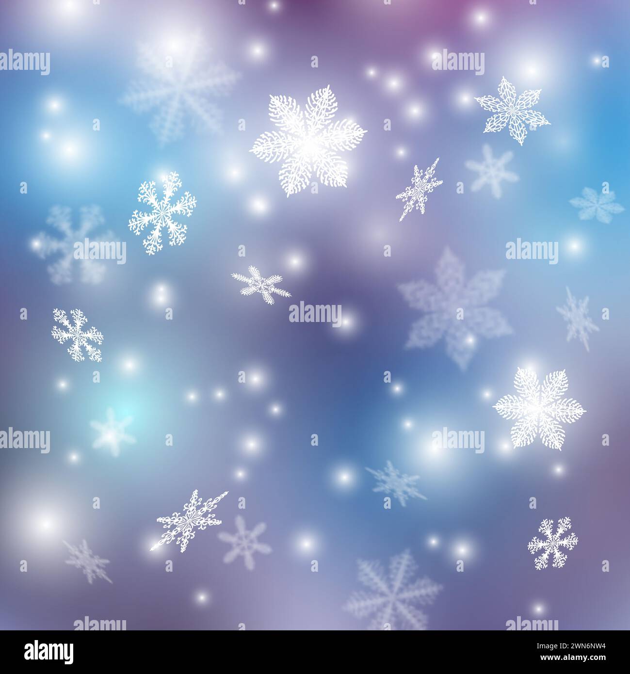 Falling snowflakes on blue background hi-res stock photography and ...