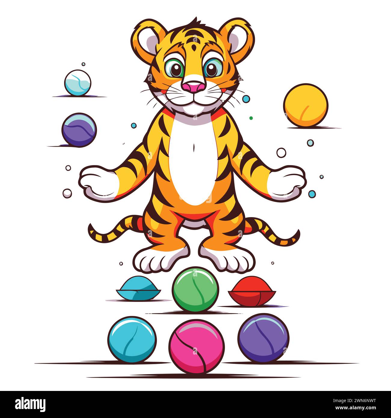 Tiger fun play Stock Vector Images - Alamy