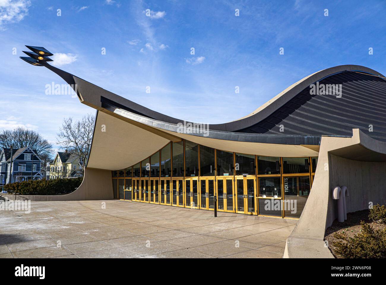 Ingalls Rink, exterior view, Yale University, New Haven, Connecticut ...